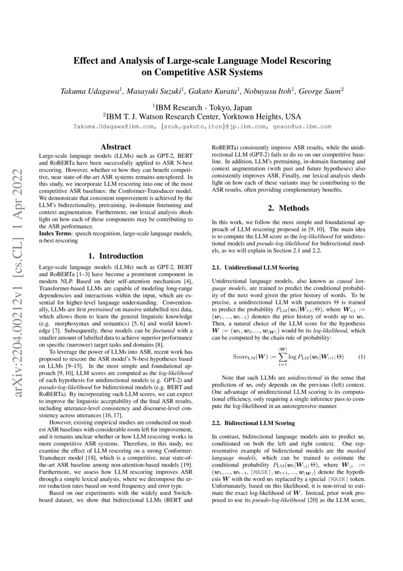 Effect and Analysis of Large-scale Language Model Rescoring on Competitive ASR Systems | DeepAI