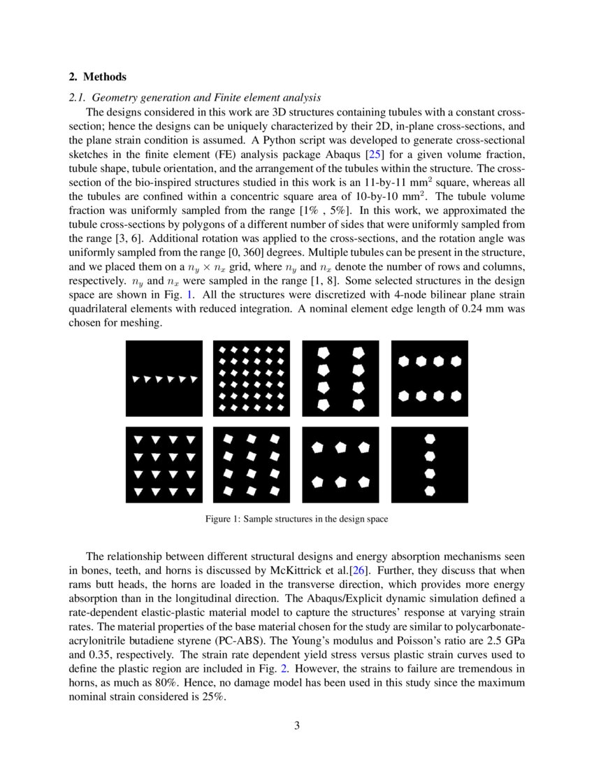 Effect of the cross-section architecture on the impact resistance of bio-inspired low-porosity ...