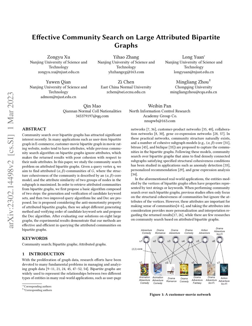 Effective Community Search On Large Attributed Bipartite Graphs Deepai