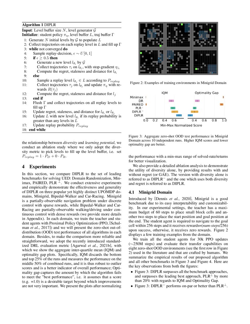 Effective Diversity in Unsupervised Environment Design | DeepAI