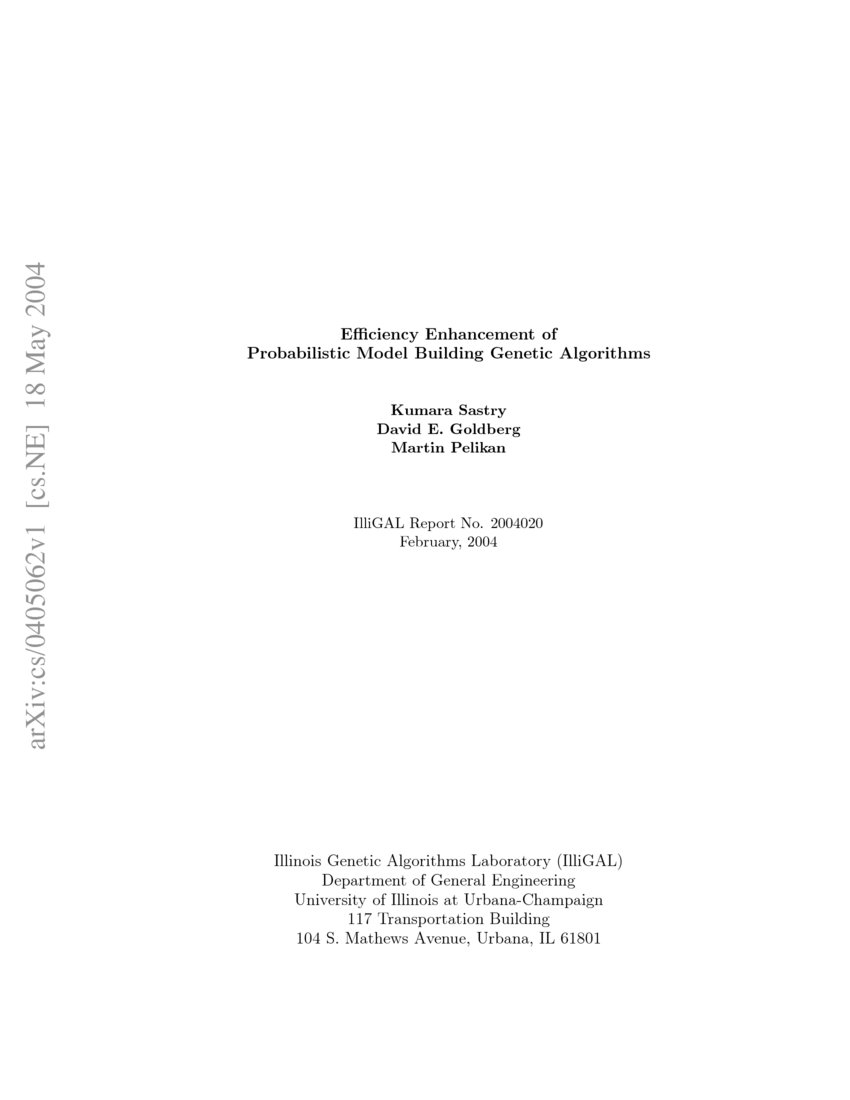 Efficiency Enhancement of Probabilistic Model Building Genetic ...