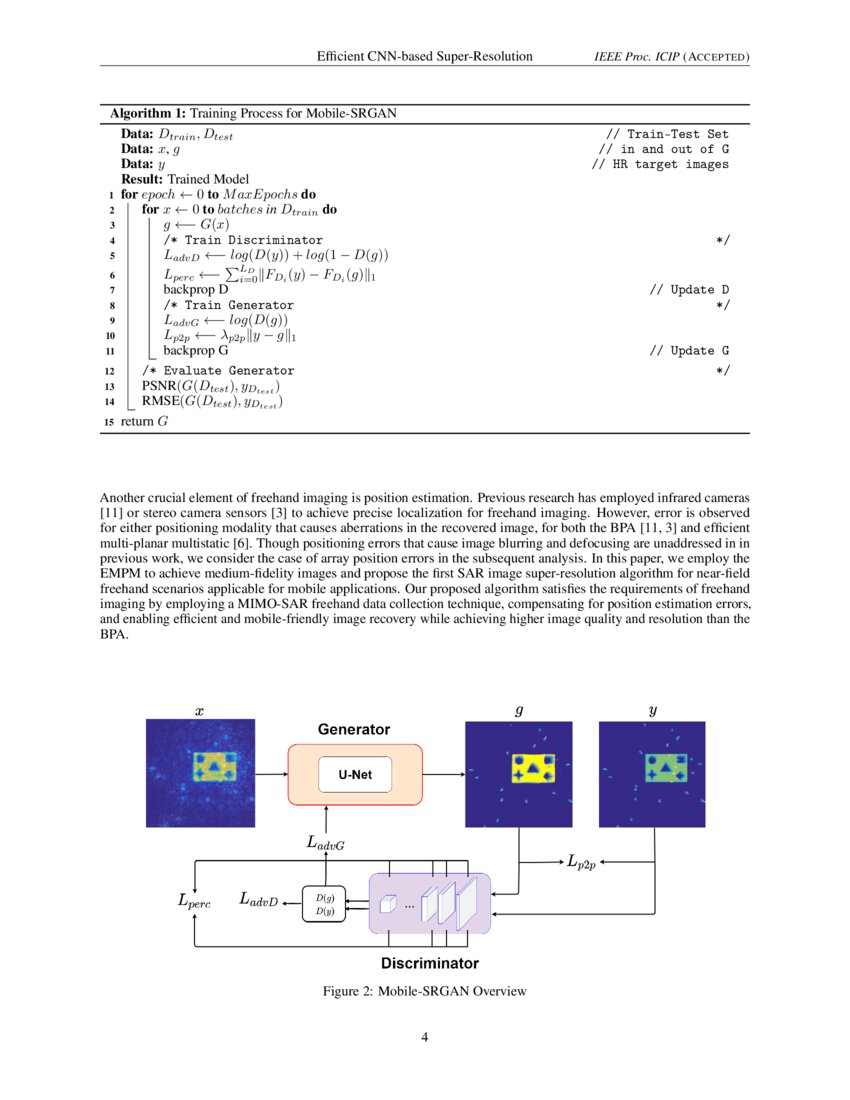 Efficient Cnn Based Super Resolution Algorithms For Mmwave Mobile Radar Imaging Deepai 
