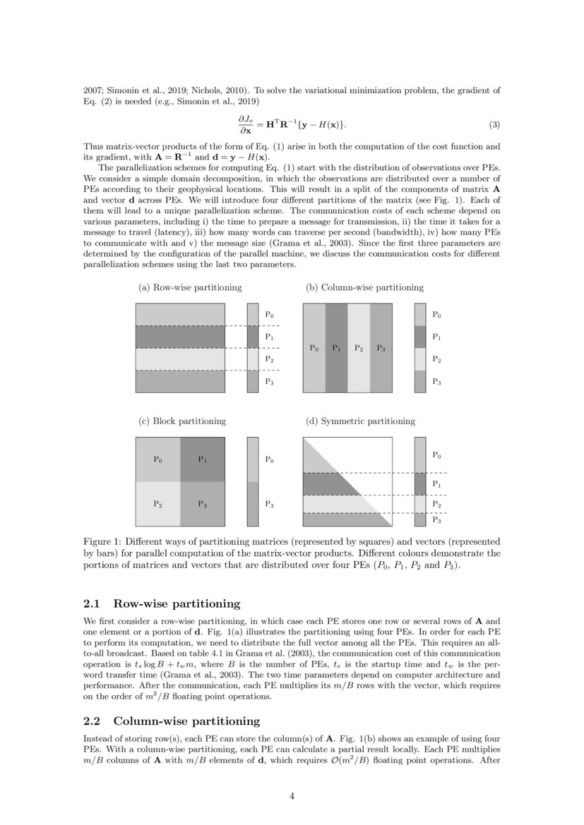 Efficient Computation Of Matrix Vector Products With Full Observation Weighting Matrices In Data 6755