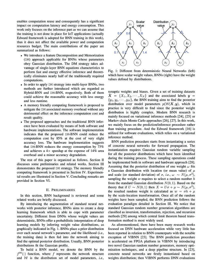 Efficient Computation Reduction In Bayesian Neural Networks Through Feature Decomposition And