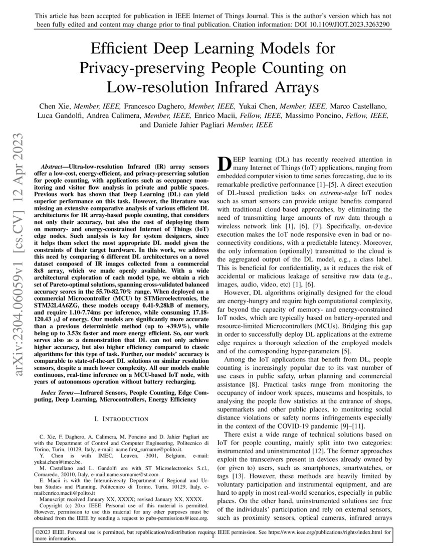 Efficient Deep Learning Models for Privacy-preserving People Counting on Low-resolution Infrared ...