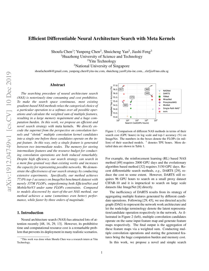 Efficient Differentiable Neural Architecture Search with Meta Kernels ... Efficient Differentiable Neural Architecture Search with Meta Kernels ...