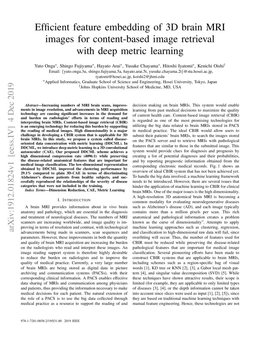 Efficient feature embedding of 3D brain MRI images for content-based ...