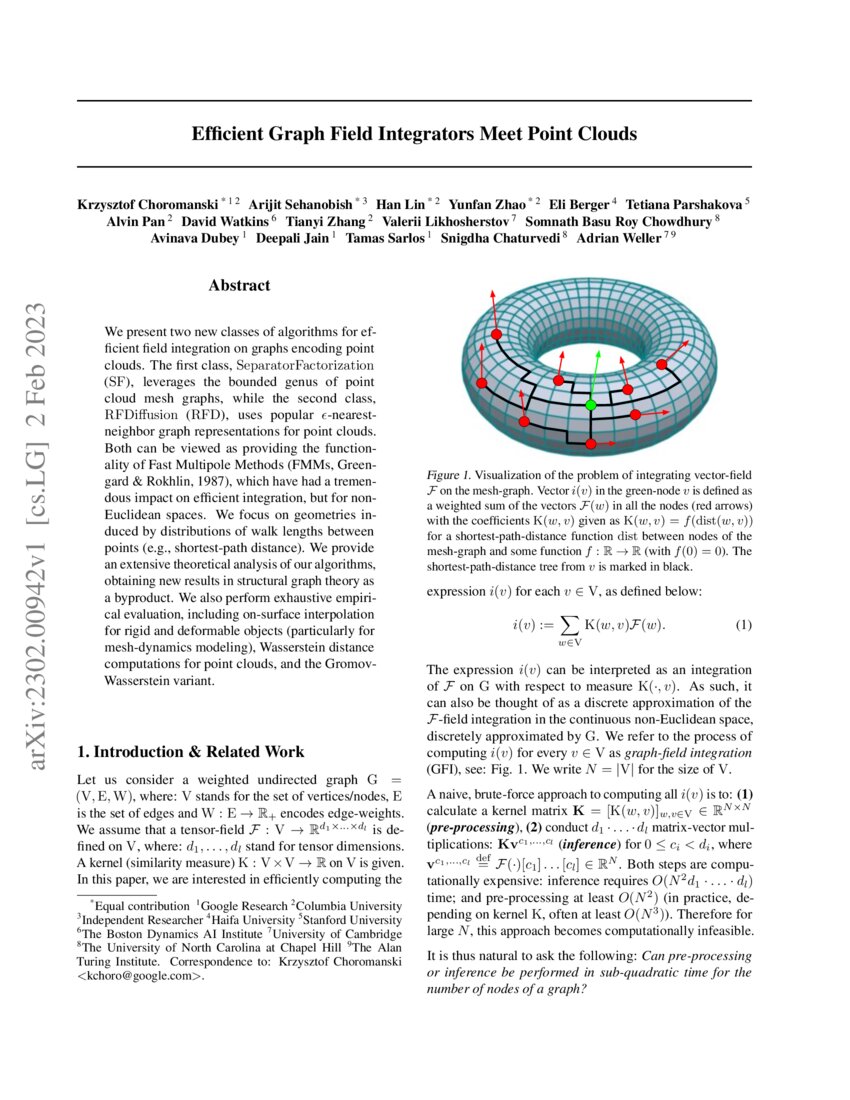Efficient Graph Field Integrators Meet Point Clouds Deepai