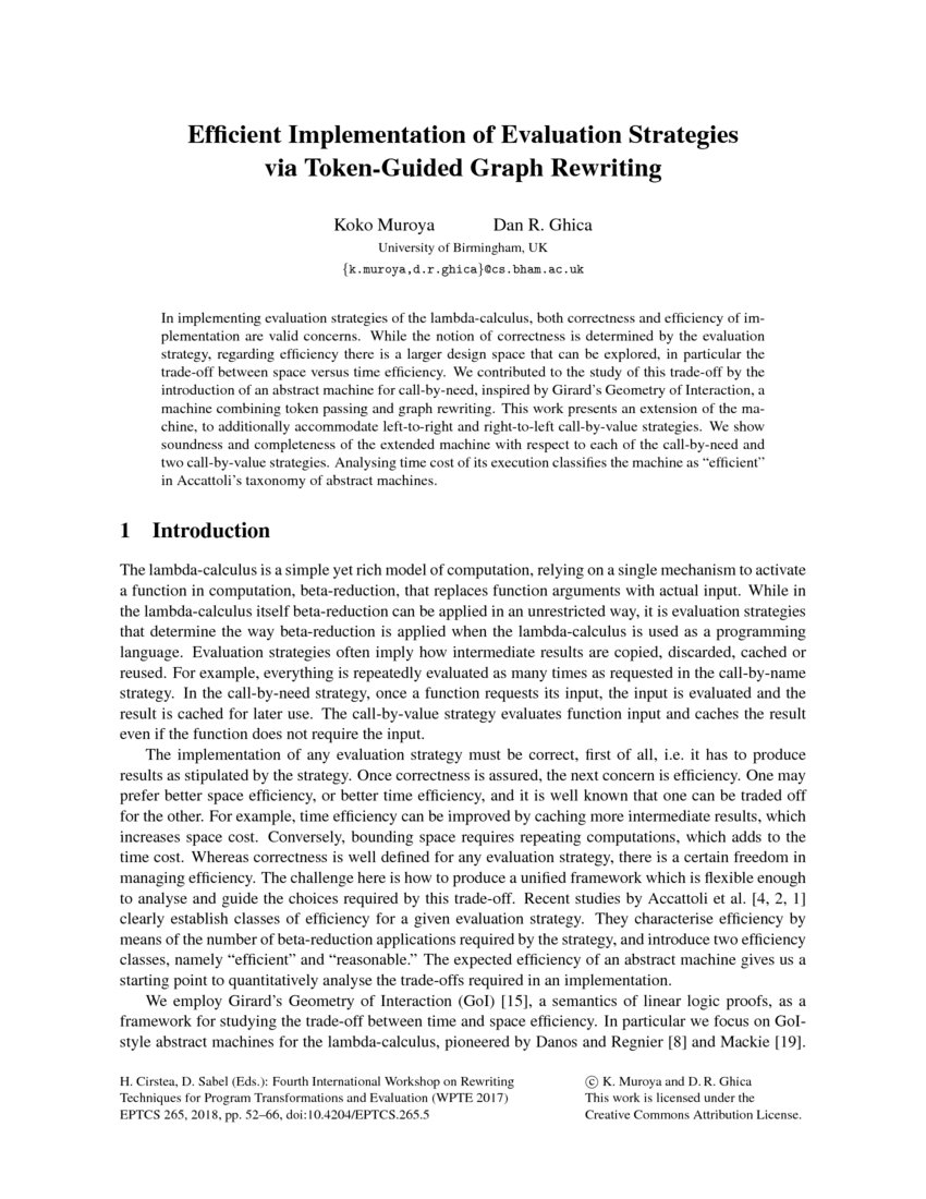 Efficient Implementation of Evaluation Strategies via Token-Guided ...