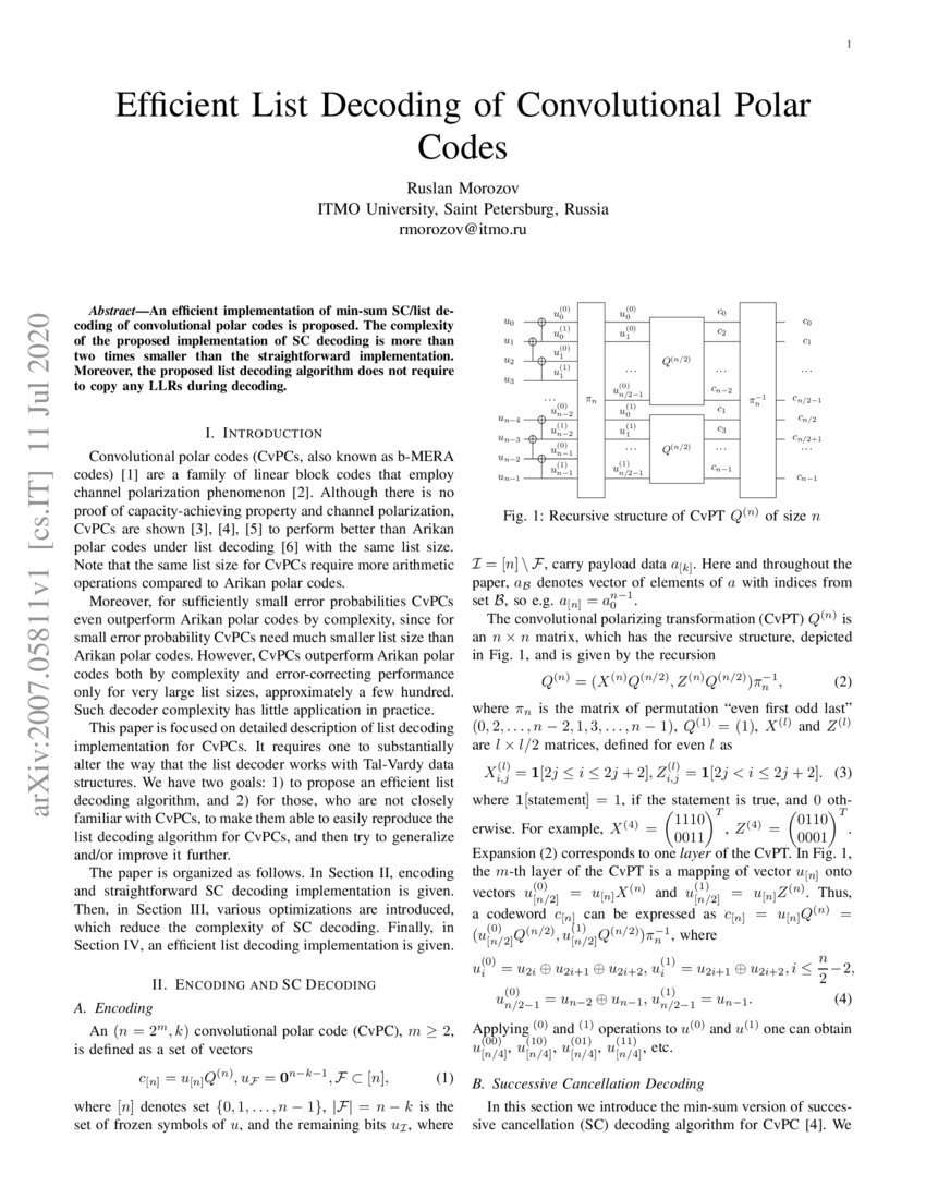 Efficient List Decoding Of Convolutional Polar Codes Deepai