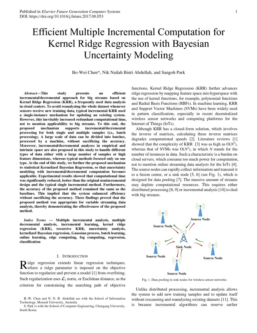 Efficient Multiple Incremental Computation for Kernel Ridge Regression with Bayesian Uncertainty ...