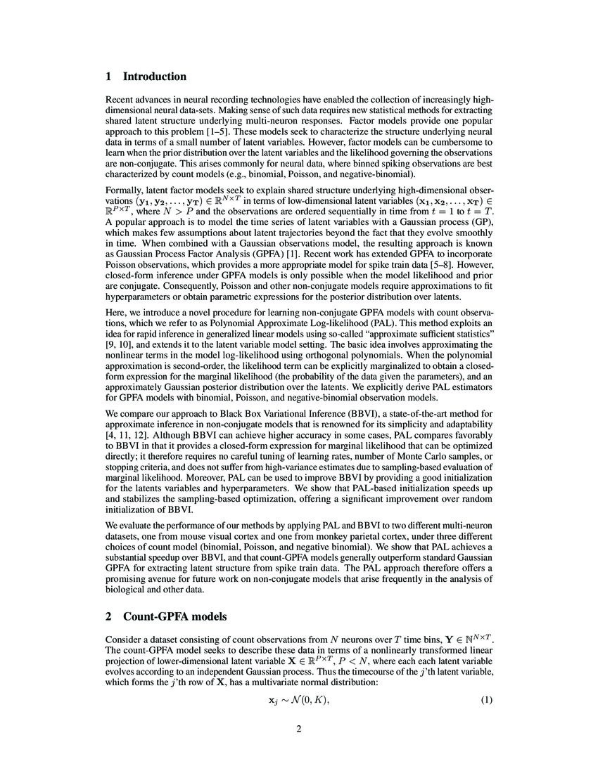 Efficient non-conjugate Gaussian process factor models for spike count data using polynomial ...