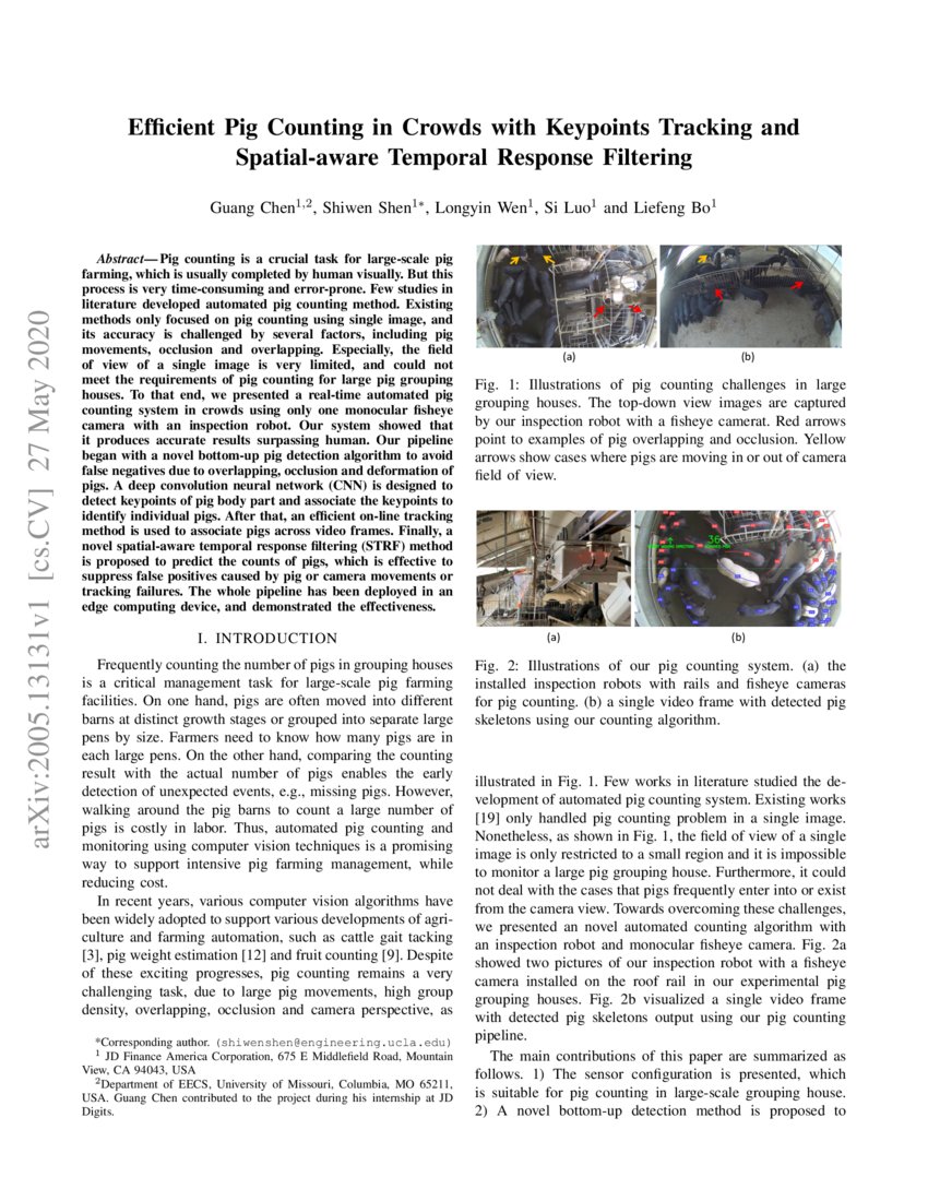 Efficient Pig Counting in Crowds with Keypoints Tracking and Spatial-aware Temporal Response ...
