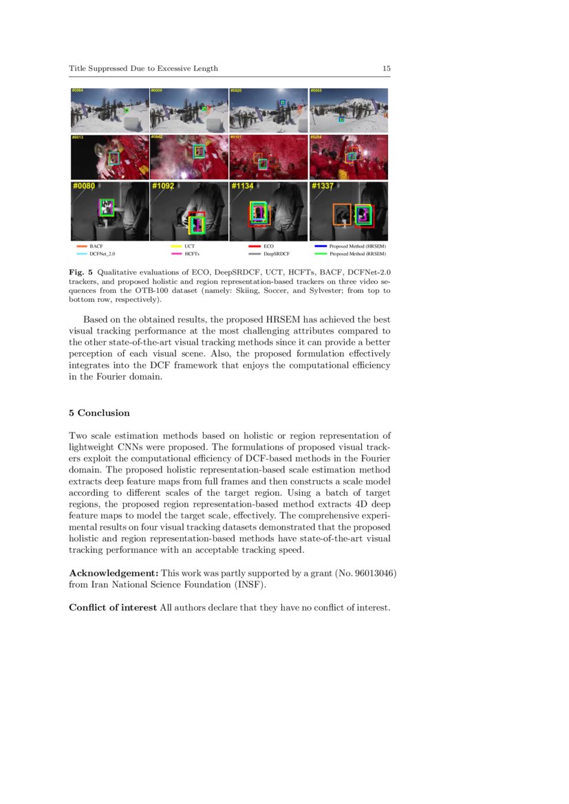 Efficient Scale Estimation Methods Using Lightweight Deep Convolutional