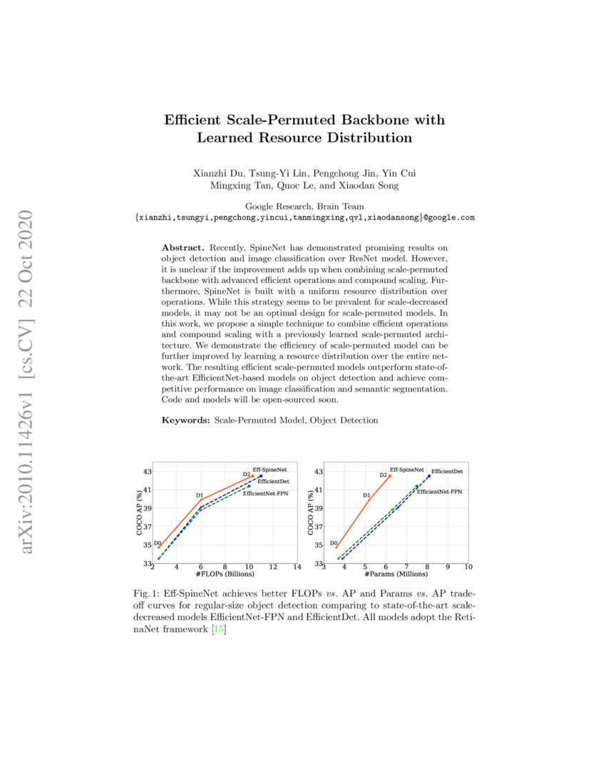 Efficient Scale-Permuted Backbone with Learned Resource Distribution ...
