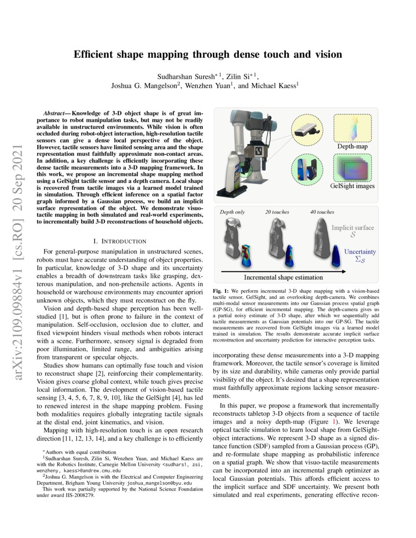 Efficient shape mapping through dense touch and vision | DeepAI