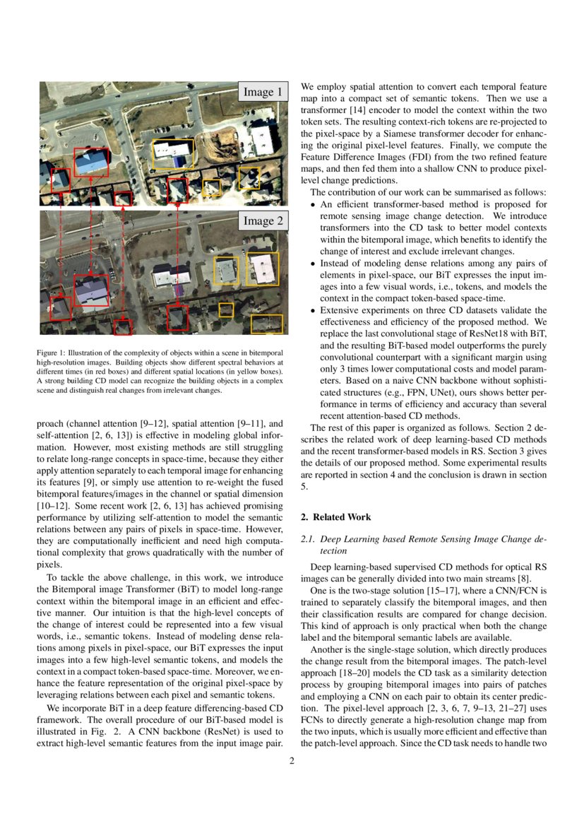 Efficient Transformer based Method for Remote Sensing Image Change Detection | DeepAI