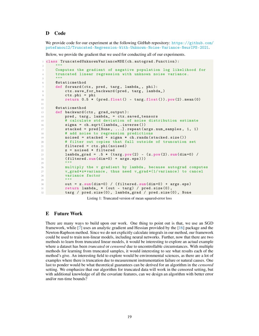 Efficient Truncated Linear Regression With Unknown Noise Variance Deepai
