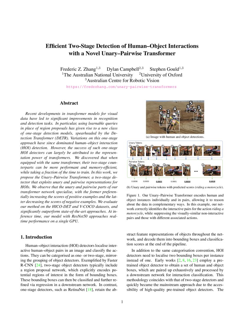 Efficient Two-Stage Detection of Human-Object Interactions with a Novel ...