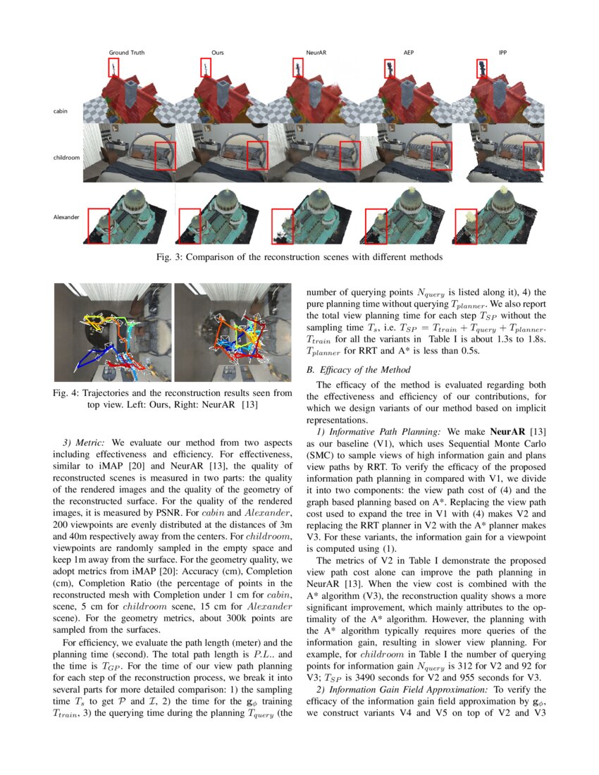 Efficient View Path Planning for Autonomous Implicit Reconstruction | DeepAI