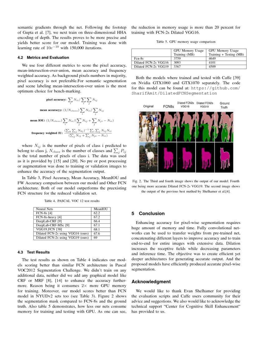 Efficient Yet Deep Convolutional Neural Networks For Semantic Segmentation Deepai