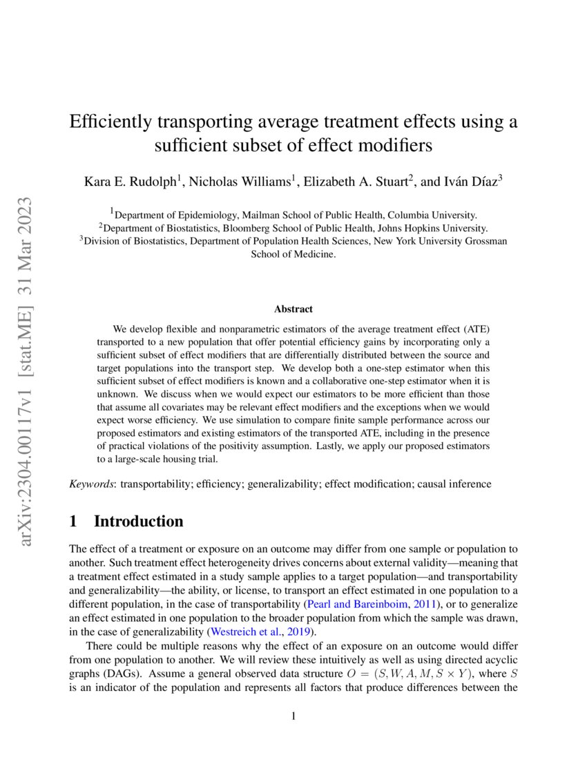 Efficiently Transporting Average Treatment Effects Using A Sufficient