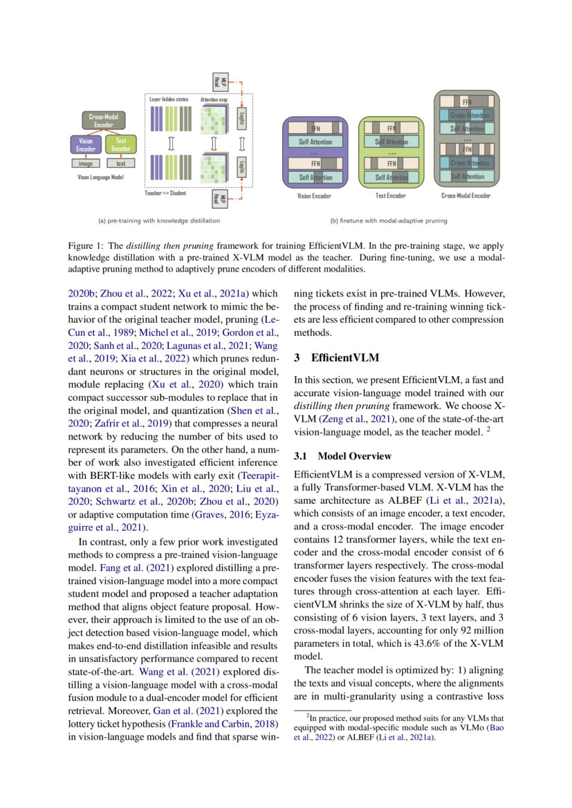 Efficientvlm Fast And Accurate Vision Language Models Via Knowledge