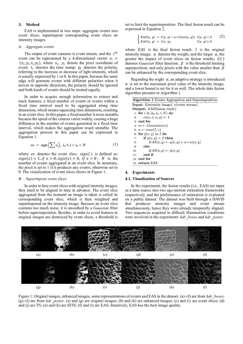 Ego Motion Estimation Based On Fusion Of Images And Events Deepai