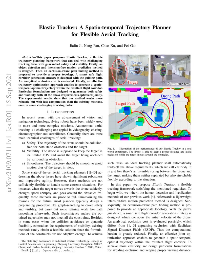 Elastic Tracker A Spatio Temporal Trajectory Planner Flexible Aerial