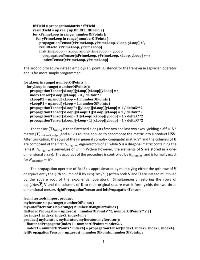 Electric Field Propagation Through Singular Value Decomposition | DeepAI