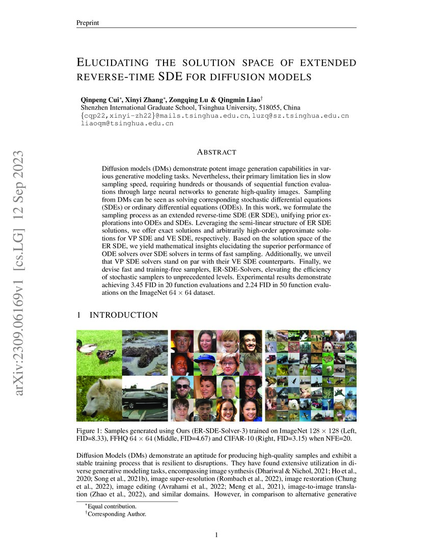 Elucidating the solution space of extended reverse-time SDE for diffusion models | DeepAI