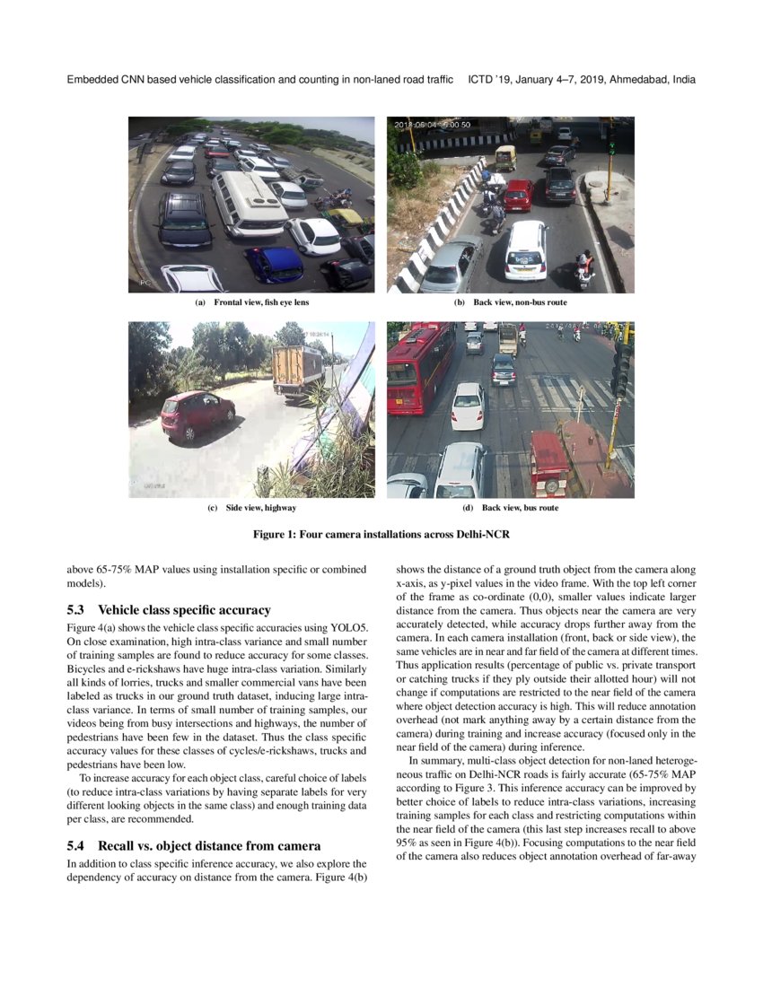 Embedded Cnn Based Vehicle Classification And Counting In Non Laned