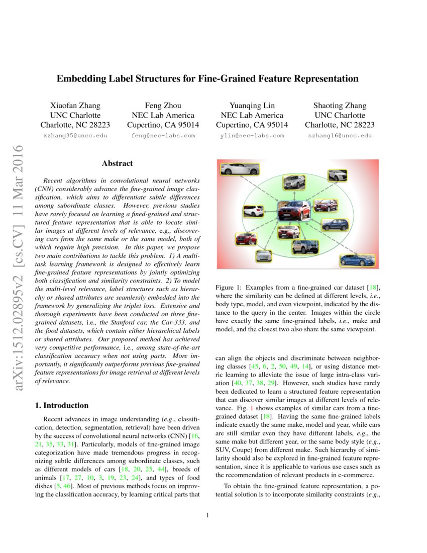 Embedding Label Structures for Fine-Grained Feature Representation | DeepAI