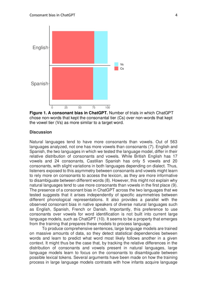 Emergence of a phonological bias in ChatGPT | DeepAI