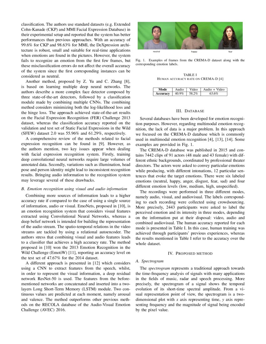Emotion Recognition System From Speech And Visual Information Based On Convolutional Neural