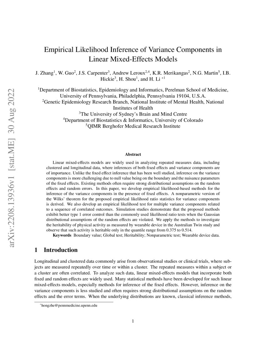 Empirical Likelihood Inference Of Variance Components In Linear Mixed