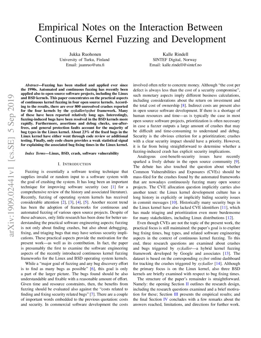 Empirical Notes on the Interaction Between Continuous Kernel Fuzzing ...