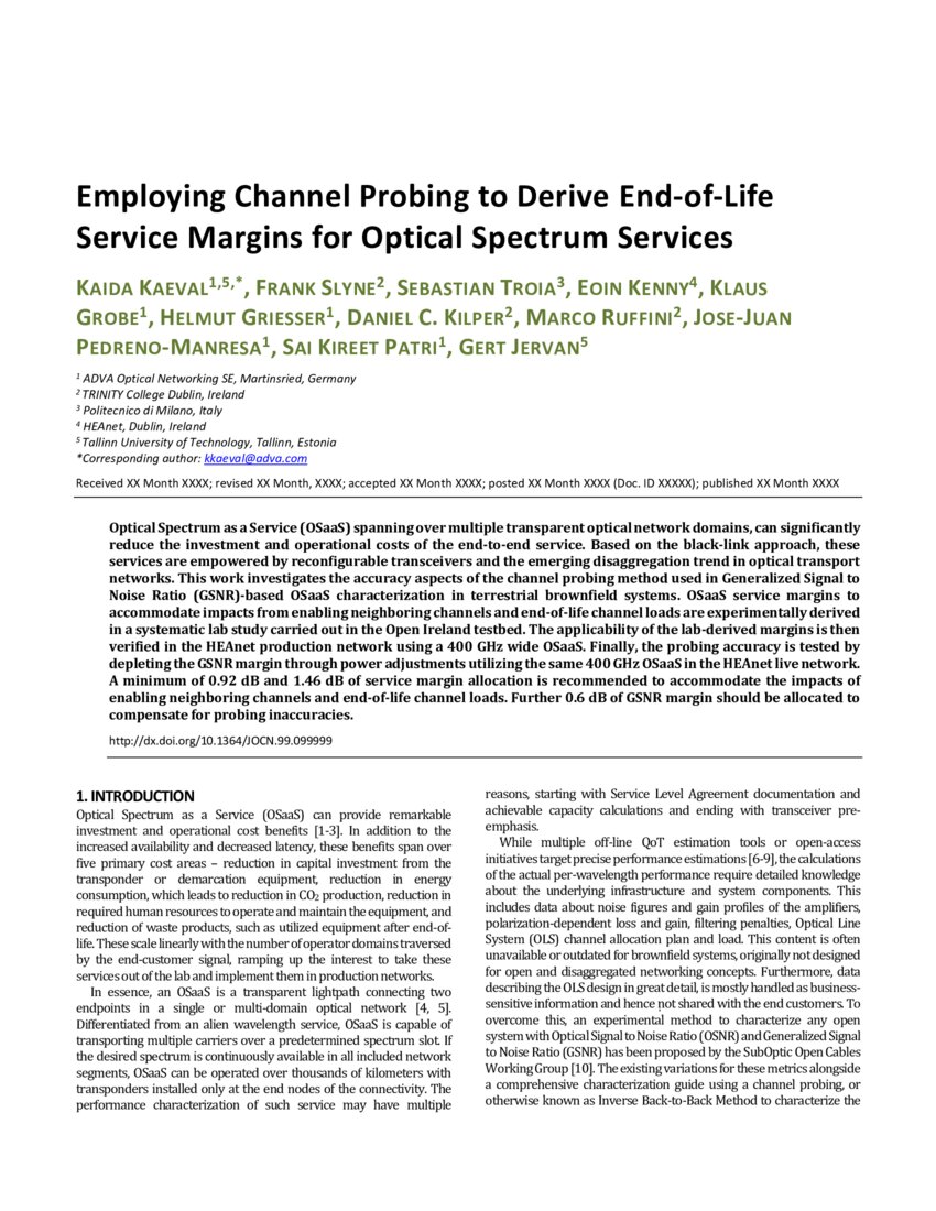 Employing Channel Probing to Derive End-of-Life Service Margins for ...
