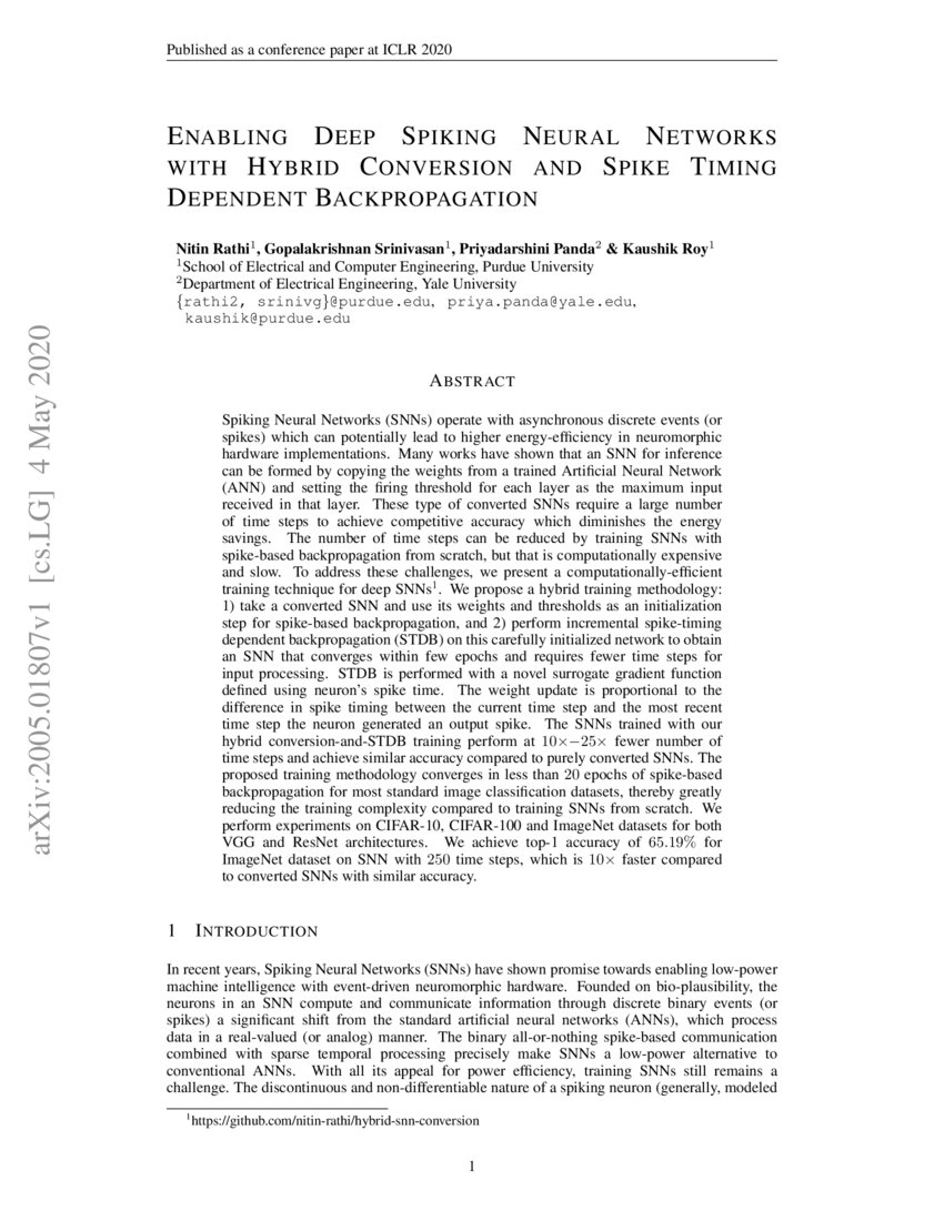 Enabling Deep Spiking Neural Networks With Hybrid Conversion And Spike Timing Dependent 