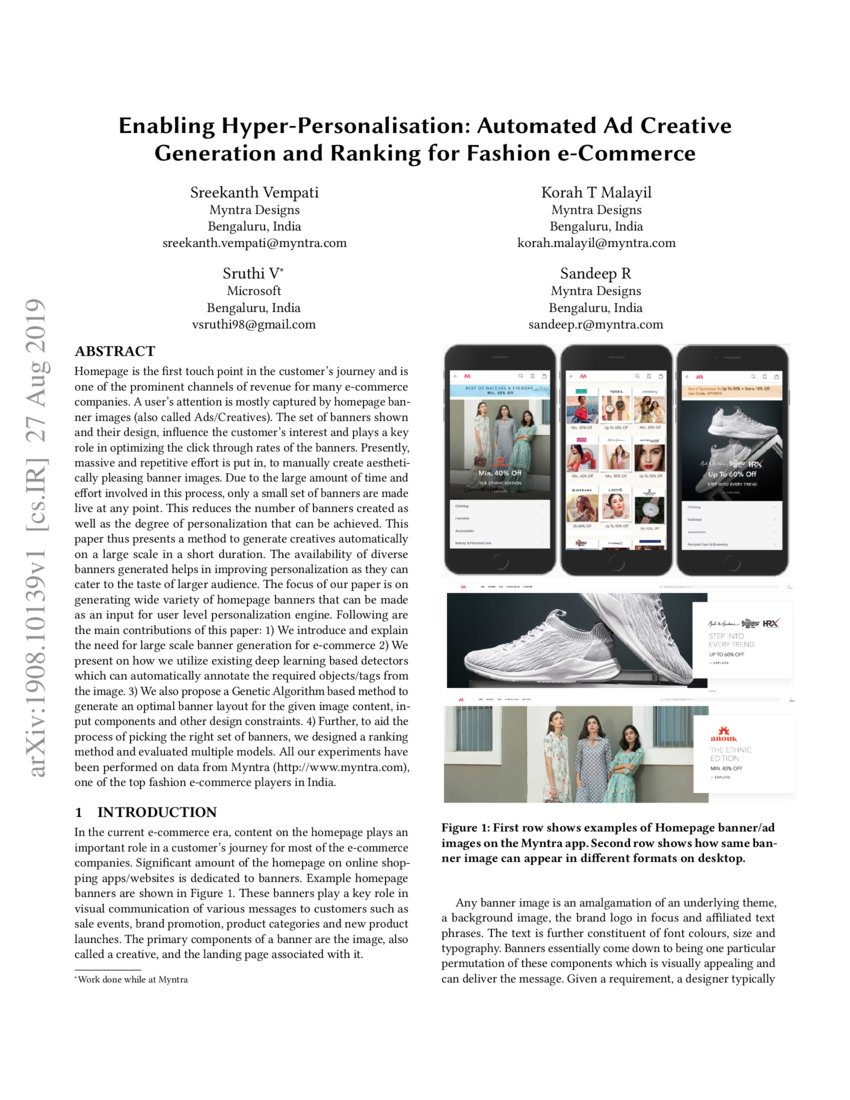 Enabling Hyper-Personalisation: Automated Ad Creative Generation and ...