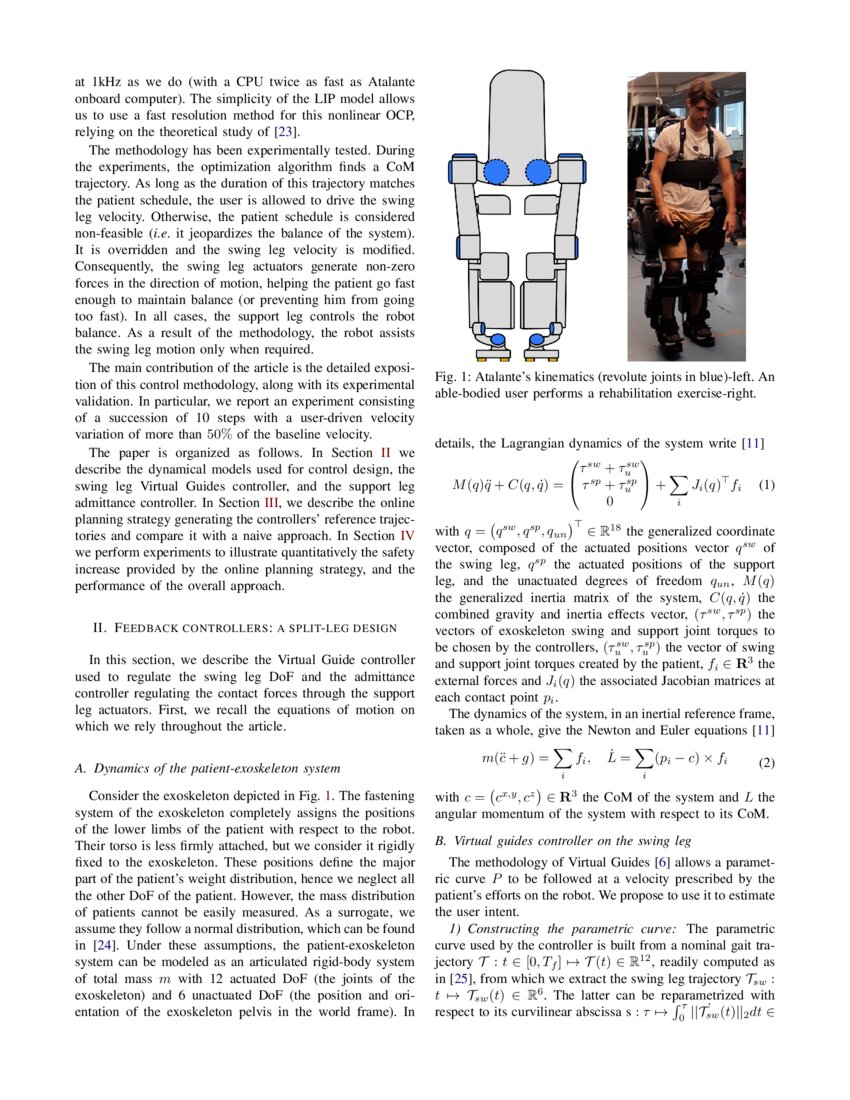 Enabling safe walking rehabilitation on the exoskeleton Atalante ... Enabling safe walking rehabilitation on the exoskeleton Atalante ...
