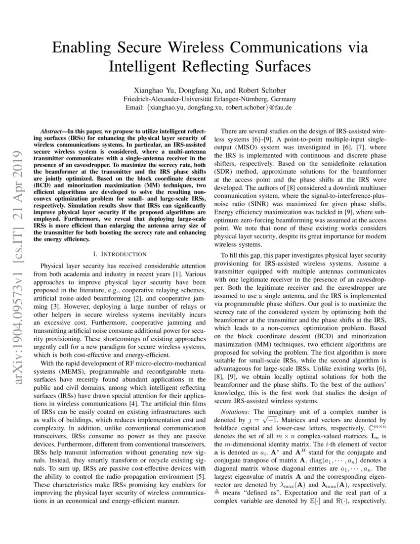 Enabling Secure Wireless Communications Via Intelligent Reflecting