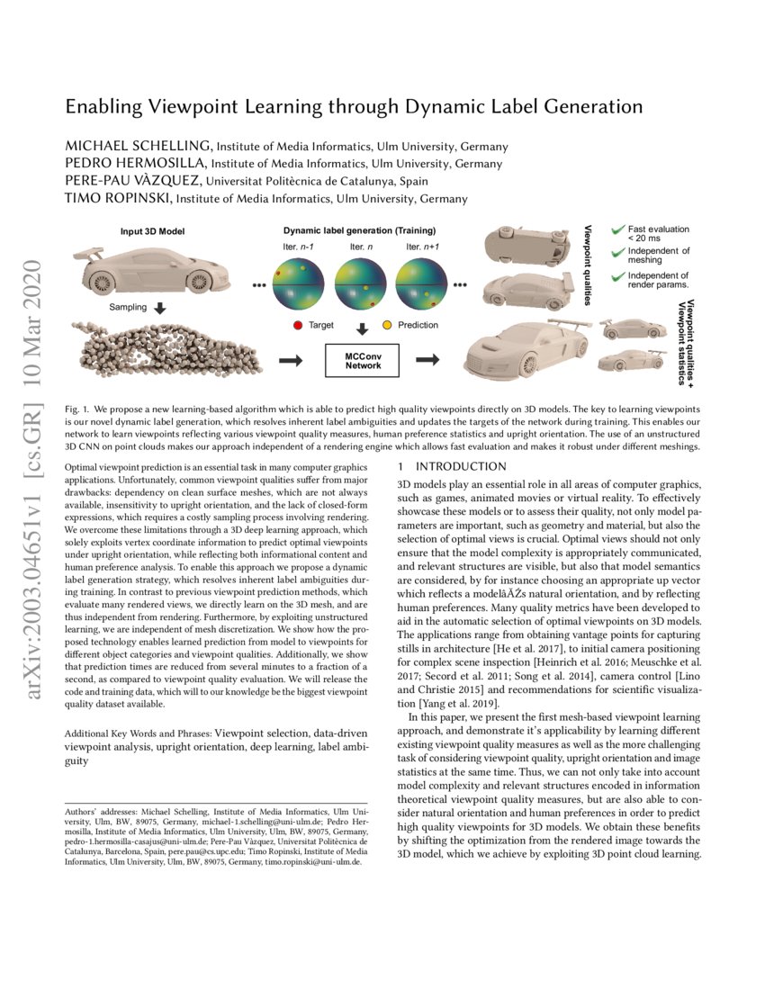 Enabling Viewpoint Learning through Dynamic Label Generation | DeepAI