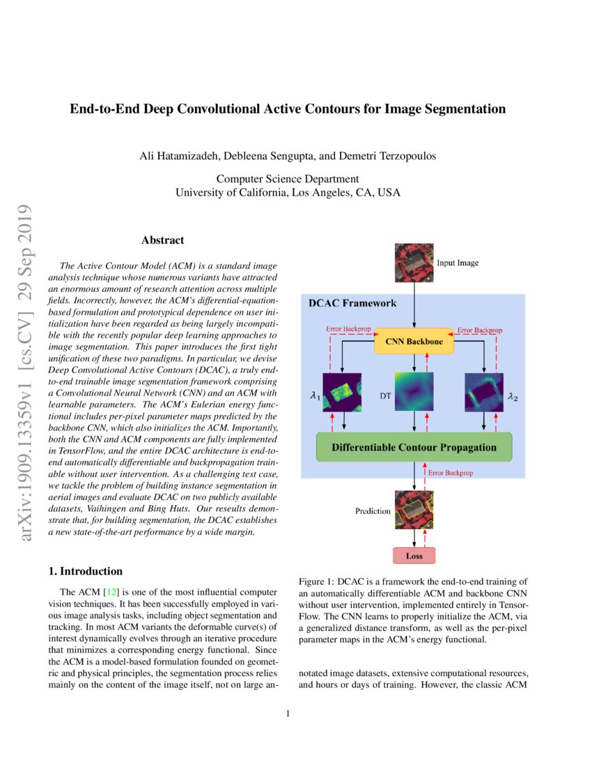 End To End Deep Convolutional Active Contours For Image Segmentation