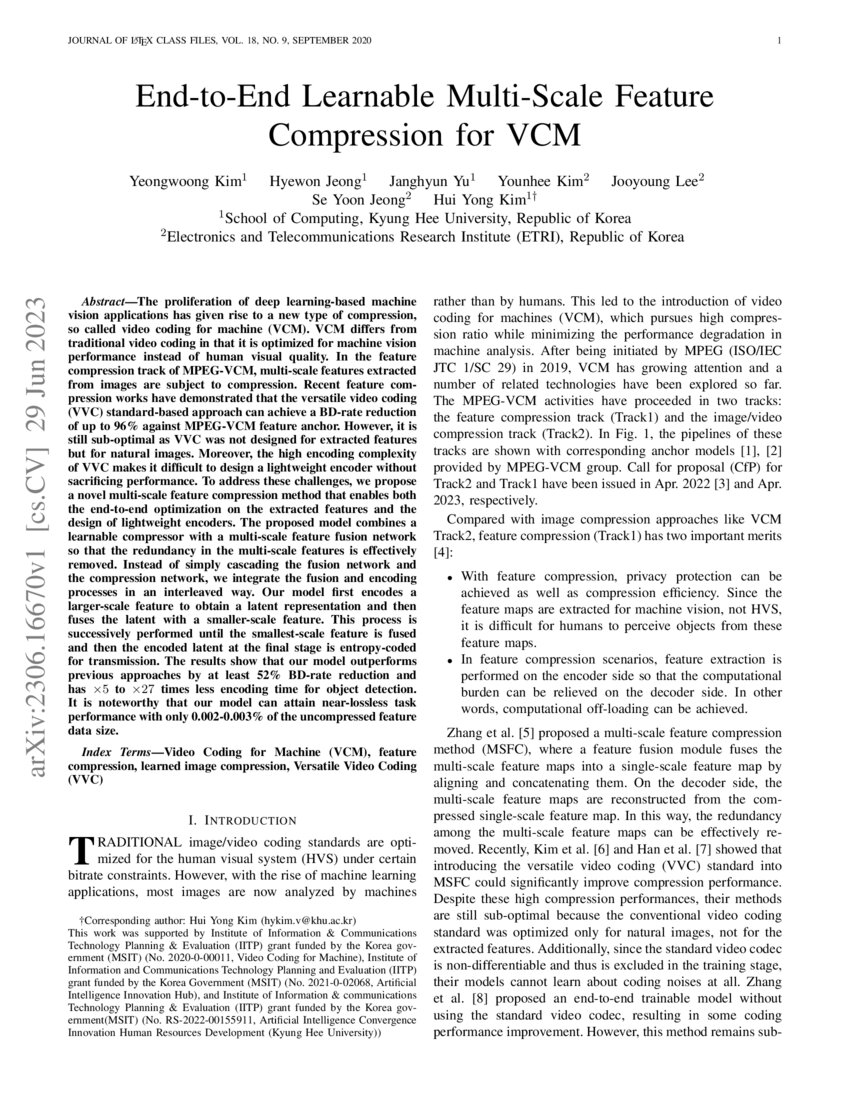 End To End Learnable Multi Scale Feature Compression For Vcm Deepai