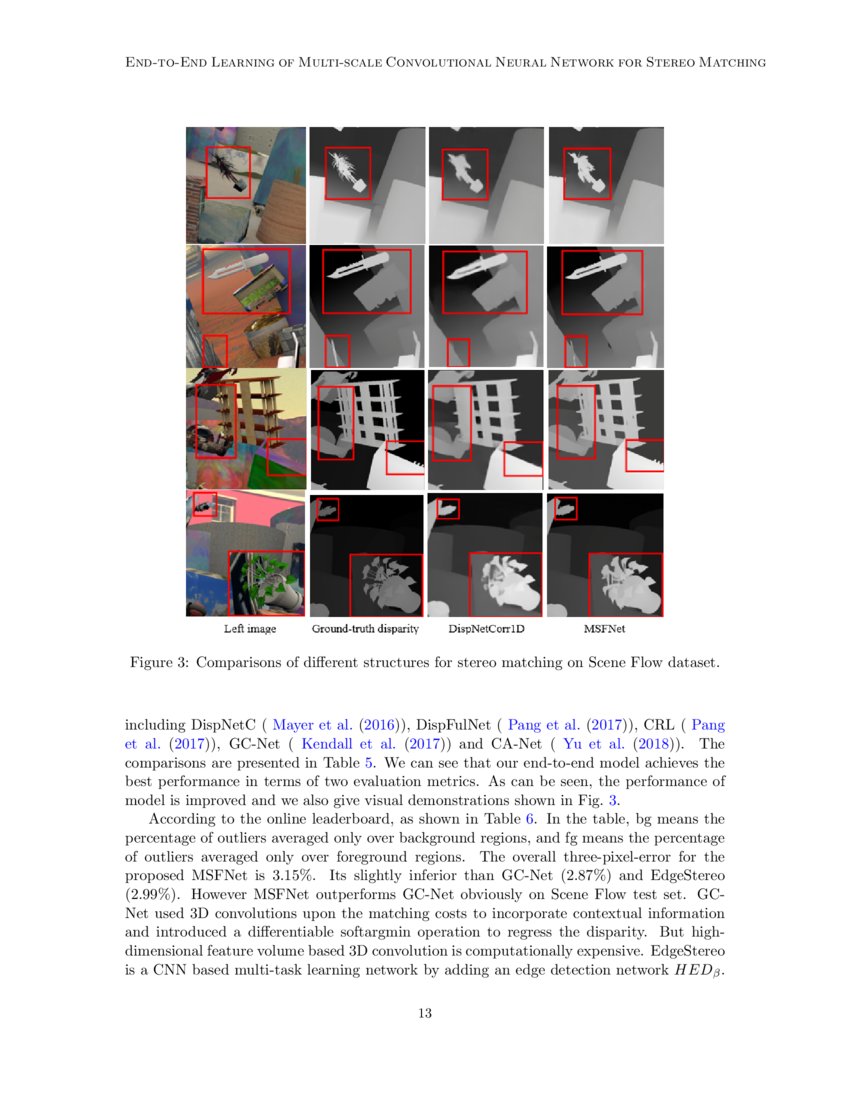End To End Learning Of Multi Scale Convolutional Neural Network For