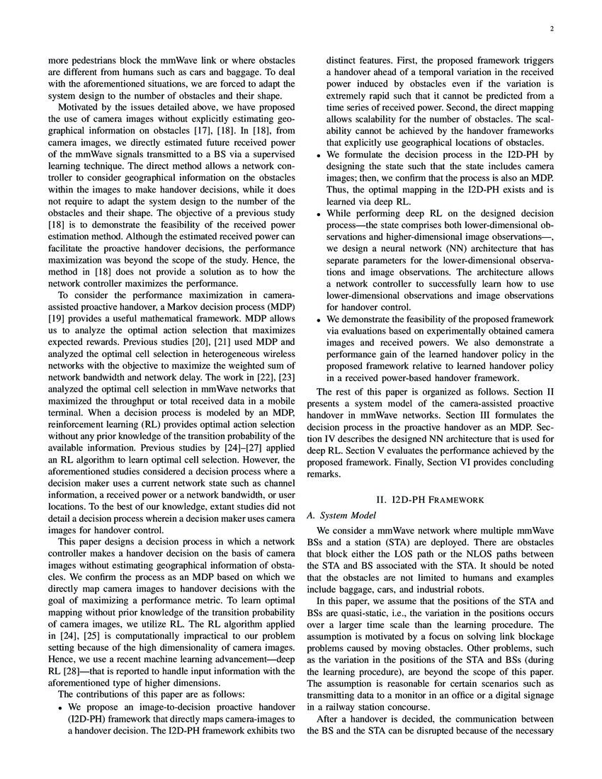 End To End Learning Of Proactive Handover Policy For Camera Assisted Mmwave Networks Using Deep