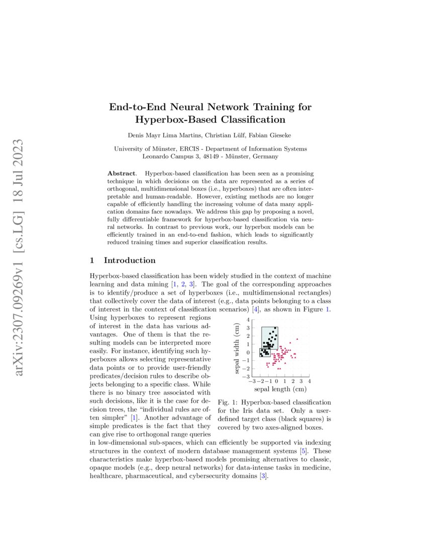 End-to-End Neural Network Training for Hyperbox-Based Classification | DeepAI