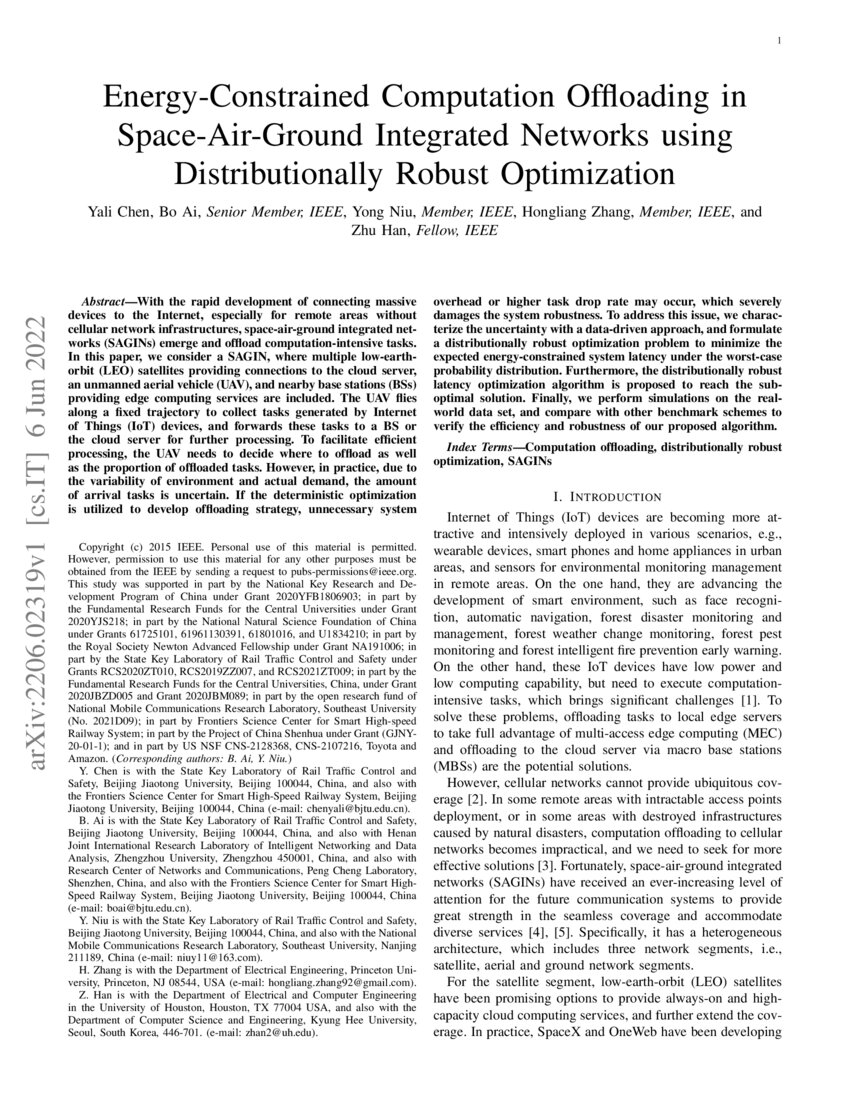 Energy-Constrained Computation Offloading in Space-Air-Ground Integrated Networks using ...