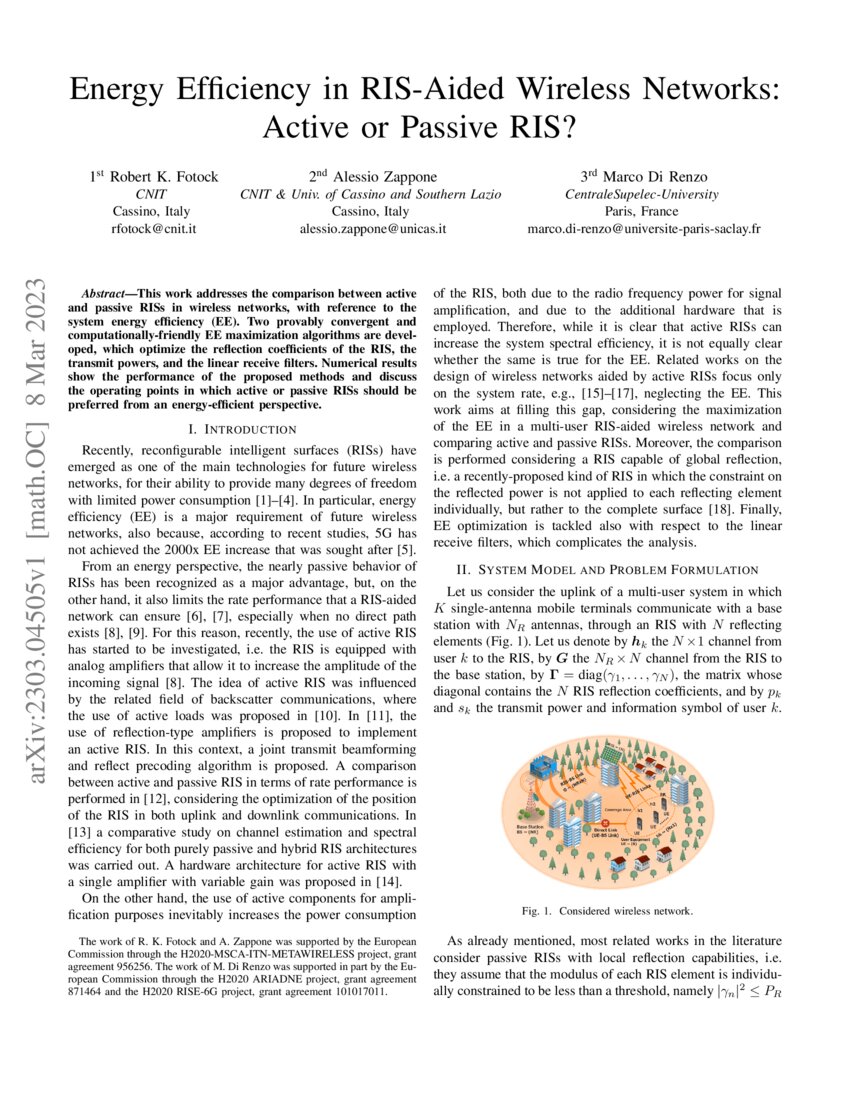 Energy Efficiency In Ris Aided Wireless Networks Active Or Passive Ris